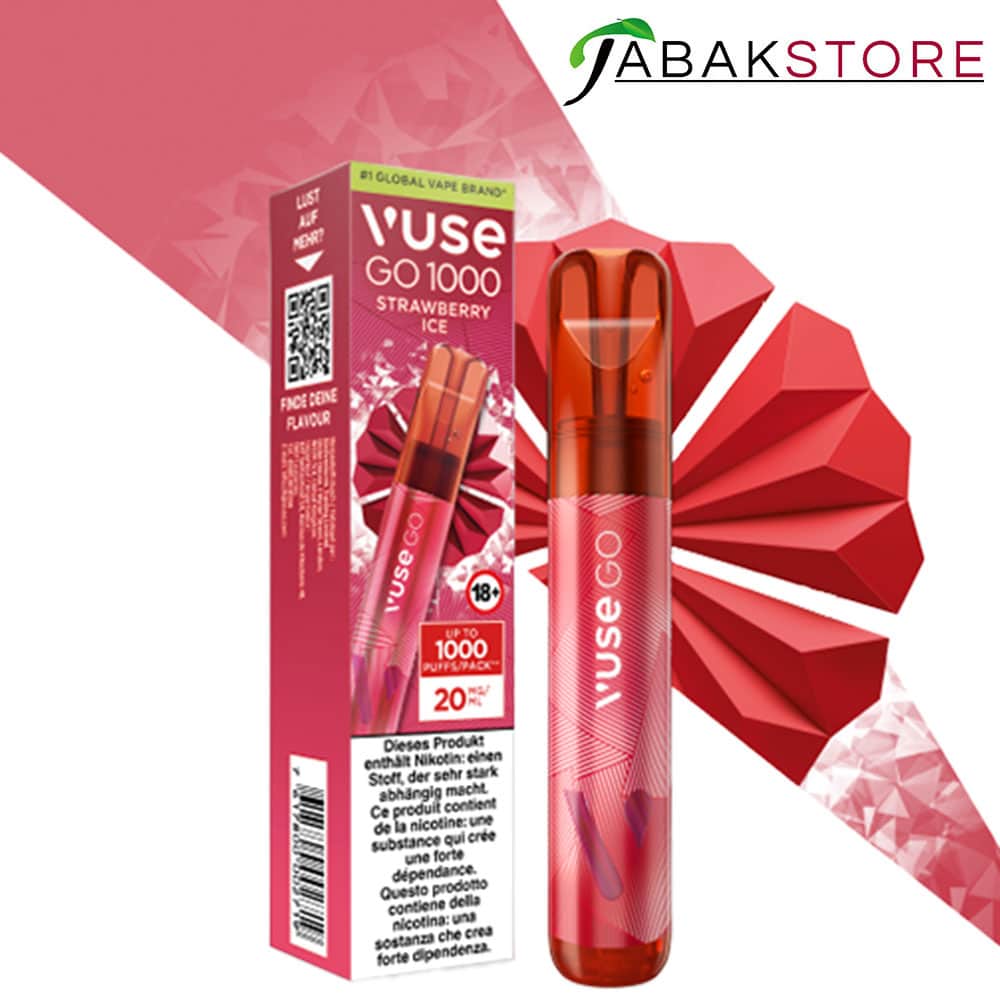 Vuse GO 1000 – Strawberry Ice – 20mg/ml - Deutsche Weine & Biere ...